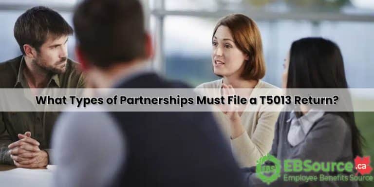T5013 Slip: Statement of Partnership Income