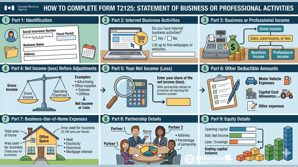 File Your T2125 Form: How to Report Business Income and Claim Deductions